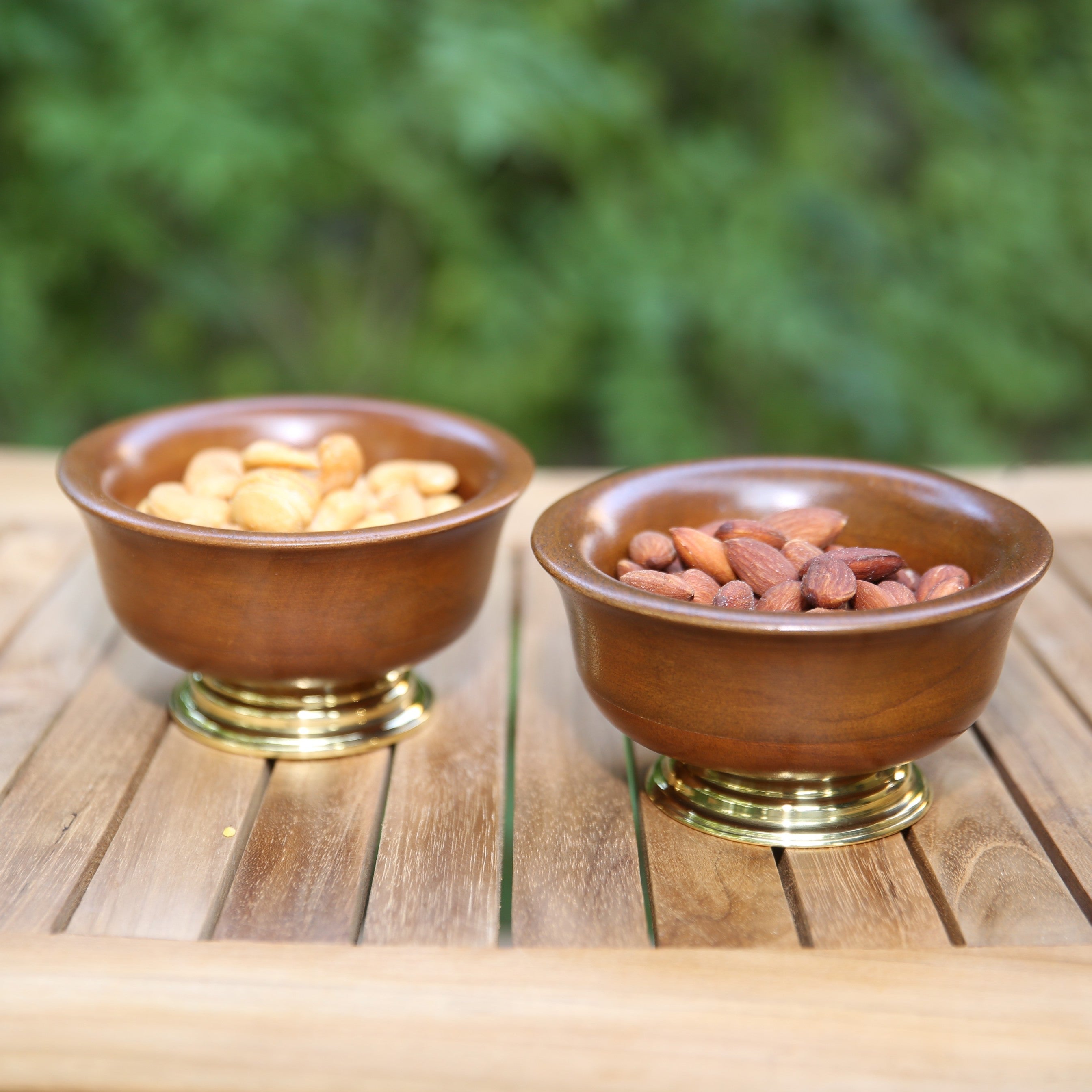Buy Teak Wood Nibble Bowl Online (Set of 2) | EarthGarden